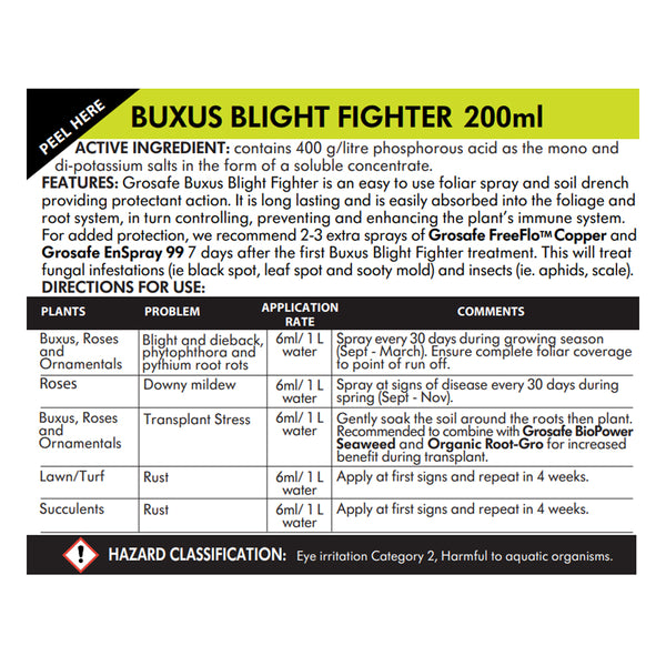 Grosafe Buxus Blight - Systemic Fungicide - for Root Rot, Downy Mildew ...