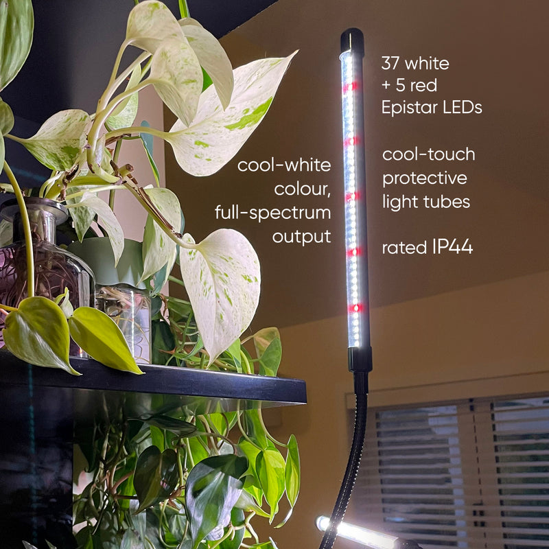 ⭐ Aurea PHOTO+ Grow Tubes ⭐ TRIPLE with USB plug - Clip-on Grow Light Kit for Indoor Plants ...